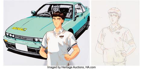 Initial D Koichiro Iketani Production Cel And Animation Drawing