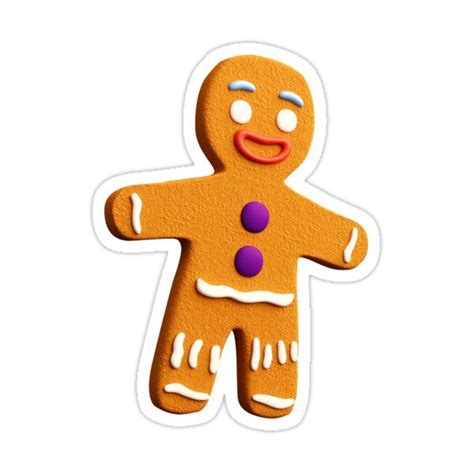 Gingerbread Man From Shrek Sticker For Sale By Sparkydesign Weird
