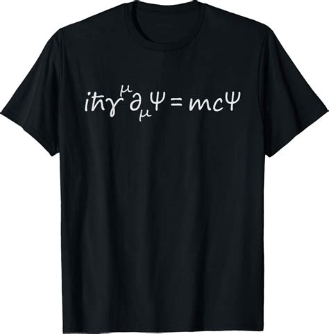 Covariant Dirac Equation Nerdy Science Physics T Shirt Men And Women Can Wear Black White