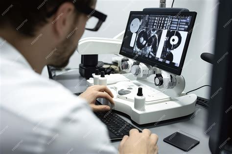 Premium Ai Image Moderm Computerized Eye Examination Generative Ai