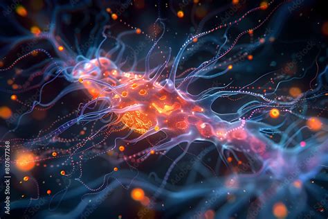 Captivating Biological Organism With Electric Energy Flowing Through Its Formtechnical