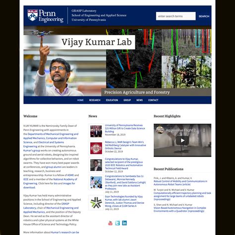 Vijay Kumar Lab Penn Engineering Academic Web Pages