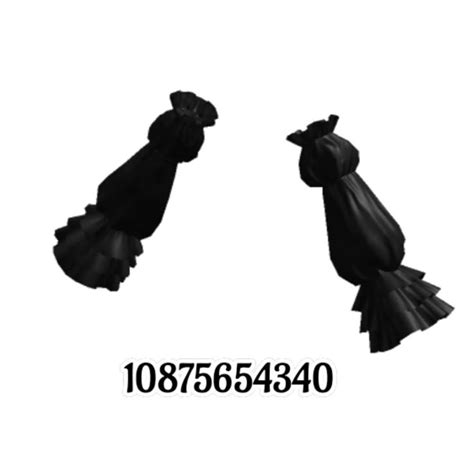 Ruffle Puffy Long Arm Sleeves Black