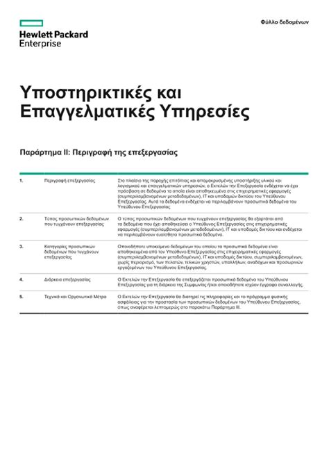 Hpe Data Privacy And Security Agreement Schedule With Hpe Support And Professional Services