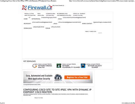 Configuring Cisco Site To Site Ip Sec Vpn With Dynamic Ip Endpoint Cisco Routers Pdf