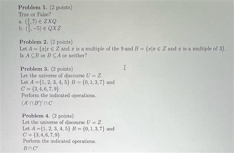 solved 1 4problem 1 2 points true or false a 1 7 €