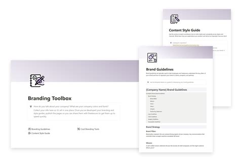 Branding Toolbox Notion Template Tobydesign