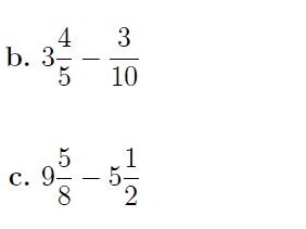 Adding And Subtracting Fractions And Mixed Numbers Test With Solutions Teaching Resources