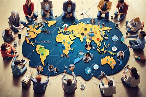 Premium Ai Image Our World Connected Social Networking Interconnection Concept