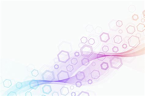 파도 함께 추상 육각 배경입니다 6 각형 분자 구조입니다 미래 기술 과학 스타일에 배경입니다 그래픽 디자인에 대 한 16 진수