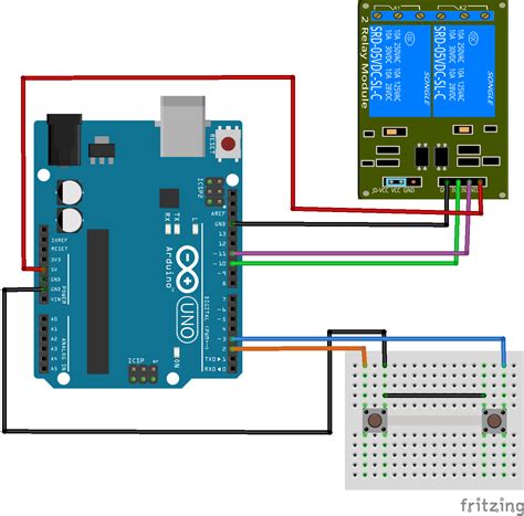 Arduino Push Button Relay Control