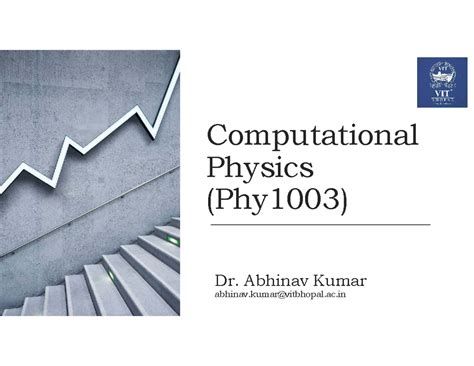 Computational Physics Lecture Notes Phy1003 Unit 1 Overview Studocu
