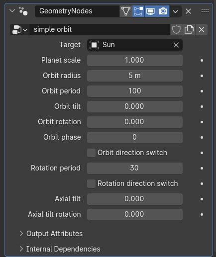 Procedural Orbit Animation Solar System Builder