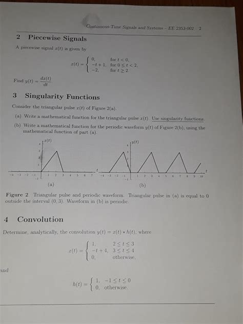 Solved Continuous Time Signals And Systems Ee 2353 002 Crn
