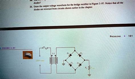 Figure 2 97 20 Diodes 21 Draw The Output Voltage Waveform For The