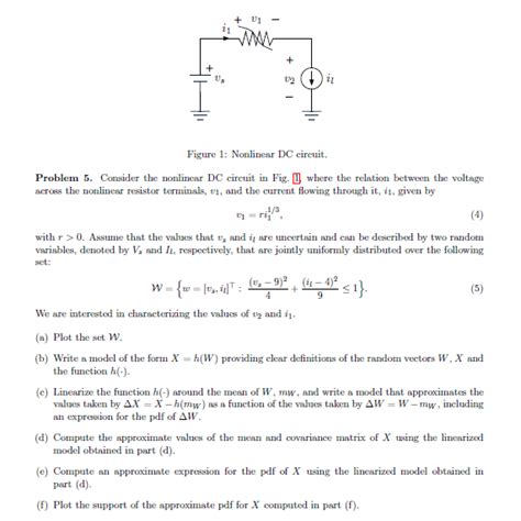 Solved Figure Nonlinear DC Circuit Problem Consider Chegg