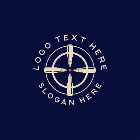 Sniper Bullet Target Scope Logo Brandcrowd Logo Maker