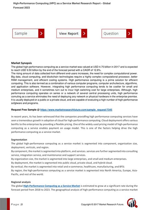 Ppt High Performance Computing Hpc As A Service Market By Commercial Sector Analysis And