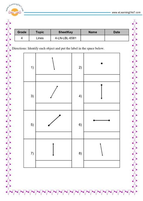 Geometry Worksheets For Grade 4 Https ELearning24x7 Com