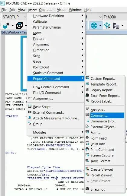 How To Report “elapsed Run Time” In Pc Dmis