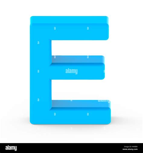 The Letter E In Blue