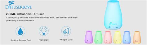 Diffuserlove Essential Oil Diffusers 200ml Remote Control Ultrasonic