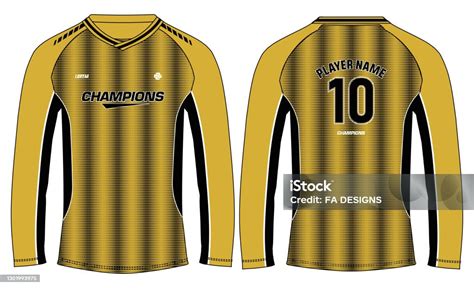 긴 소매 레이싱 티셔츠 스포츠 저지 디자인 컨셉 벡터 템플릿 앞면과 뒷면보기축구 저지 컨셉 크리켓 모토크로스 배구 럭비 유니폼