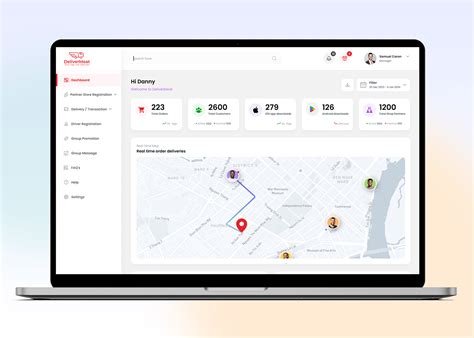 Admin Dashboard For Delivery Services Behance