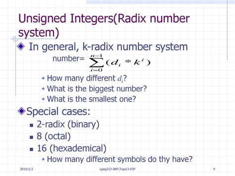 Topic 3 Number Representations And Computer Arithmetics Ppt Download