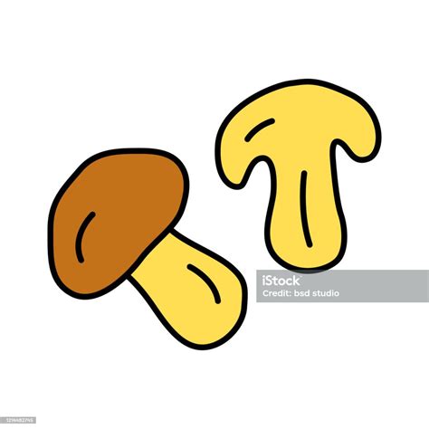 갈색 모자 색상 아이콘식 버섯 잘라 샴피뇽 표고버섯 슬라이스 절연 벡터 일러스트레이션 건강한 영양 맛있는 숲 식물 채식 음식 맛있는 영양 섭취 유기농 간식 갈색에 대한 스톡