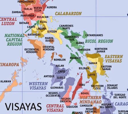 List Of Visayas Regions And Total Number Of Provinces Listph