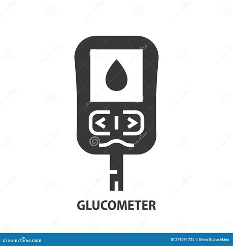 Glucometer Icon Simple Element Illustration Isolated Trendy Filled