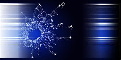 다각형 그리드 흐린 선 및 데이터로 추상기술 배경 양자 컴퓨팅 개념 비즈니스 과학 및 기술 배너 분석 알고리즘 데이터 빅 데이터