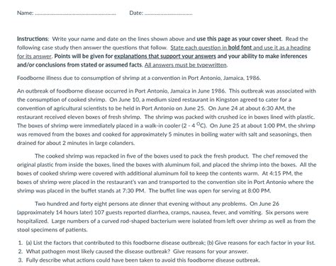 solved name date instructions write your name and date on