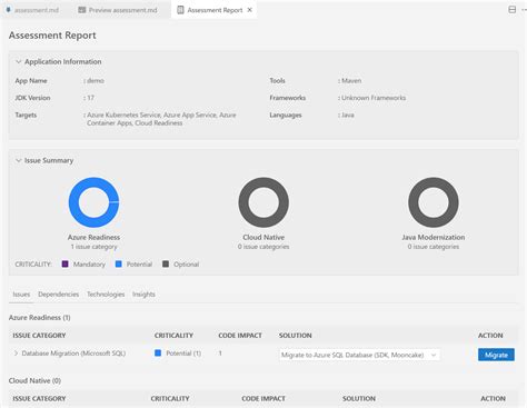 クイック スタート Github Copilot App Modernization For Java を使用して Java プロジェクトを評価して移行する Azure