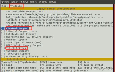 zephyr配置教程：终端与图形界面menuconfig详解 csdn博客
