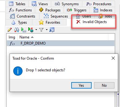 Drop Differences Toad For Oracle DevOps Toolkit Toad World Forums