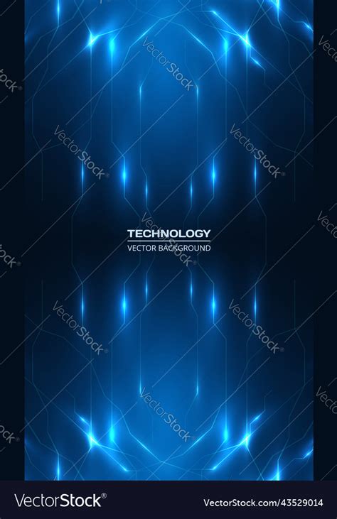 Abstract Technology Vertical Cover Background Vector Image