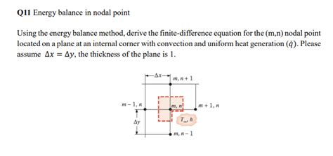 Solved Q11 Energy Balance In Nodal Point Using The Energy