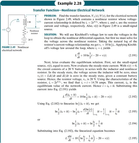 solved example 2 28 transfer function nonlinear electrical