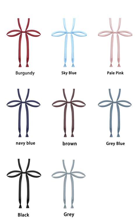 얇은 조정 가능한 긴 리본 Pre Tie Bowknot 데이 선물 일본 코스프레 교복 Temu Korea