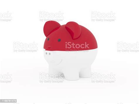 금융 저축 돈 흰색 배경에 돼지 저금통 인도네시아 국기입니다 3d 그림 돼지 저금통에 대한 스톡 사진 및 기타 이미지 돼지 저금통 경제 관광객 Istock