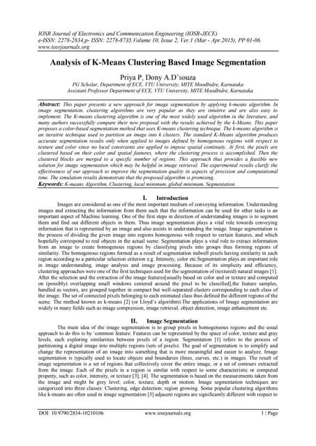Performance Analysis Of Clustering Based Image Segmentation And