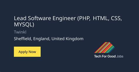[hiring][sheffield england united kingdom] lead software engineer