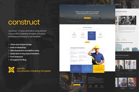 Construct Construction Joomla Template Design Template Place