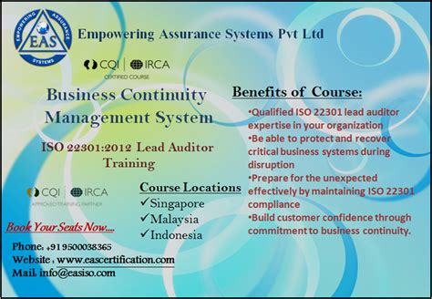Business Continuity Management Certification Malaysia Ubisenss
