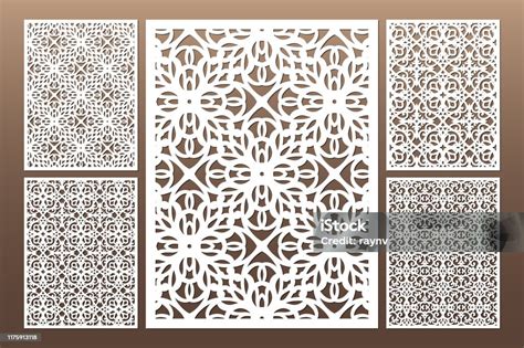 레이저 컷 캐비닛 프렛 워크 아랍어 스타일의 패널을 천공 장식 패널 템플릿 은 외부 절단 설정 속도 34 금속 종이 또는 나무