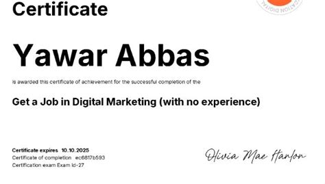 Yawar Abbas On Linkedin I Take This Certificate And I Am So Happy To Pass This Exam Thank You