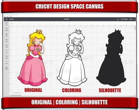 Princess Peach Svg Mario Svg Mario Png Clipart Luigi Svg Etsy