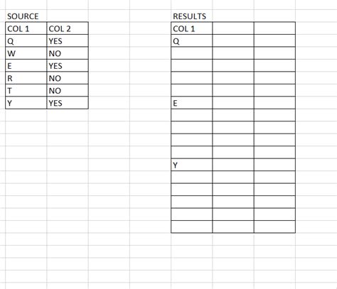 posting query results with interval rows r excel